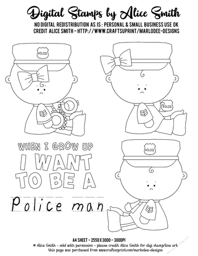 Baby Police - Digital Stamp Graphics - CUP883796_70864 | Craftsuprint