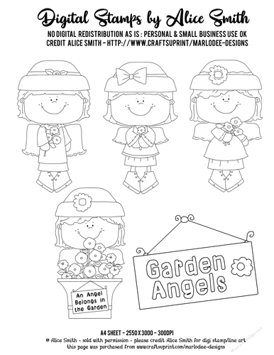 Garden Angels - Digital Stamp Graphics - CUP889104_70864 | Craftsuprint