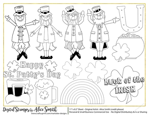 St. Patricks Day Digital Stamps - CUP952542_70864 | Craftsuprint