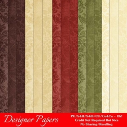 Christmas Colors 4 Damask Patterns A4 Size Digital Paper Backgrounds ...