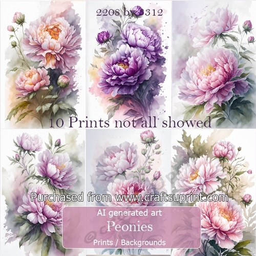 Peonies flowers Prints - CUP1212132_79156 | Craftsuprint