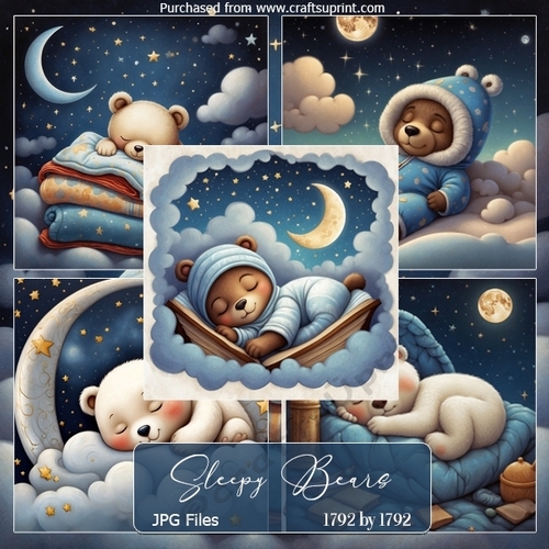 Sleepy Bears - CUP1303576_79156 | Craftsuprint