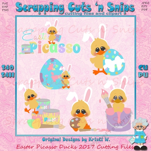 Easter Picasso Ducks 2017 Cutting Files - CUP957133_79886 | Craftsuprint