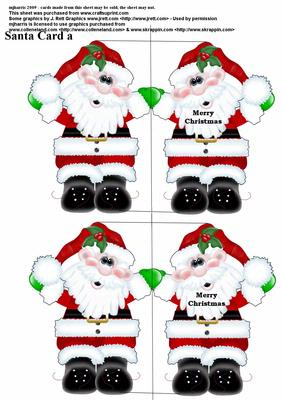 Santa Card A - CUP10946_99 | Craftsuprint