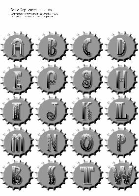 Silver Bottle Cap Letters - CUP12283_99 | Craftsuprint