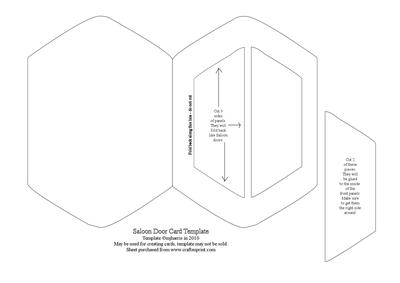 Saloon Door Card Template - CUP133211_99 | Craftsuprint