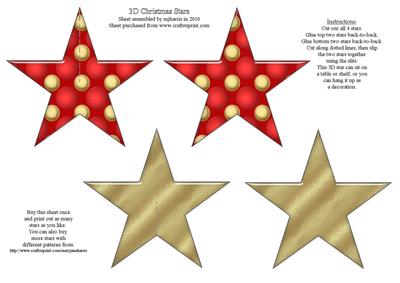 3D Christmas Star - 2 - CUP133354_99 | Craftsuprint