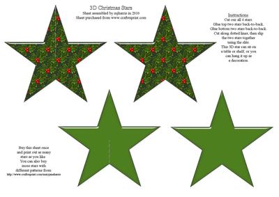 3D Christmas Star - 3 - CUP133355_99 | Craftsuprint