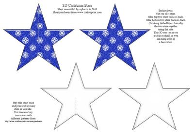 3D Christmas Star - 4 - CUP133356_99 | Craftsuprint