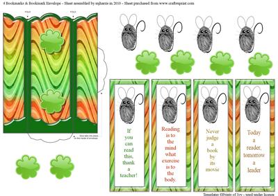 4 Bookmarks & Bookmark Envelope - CUP138483_99 | Craftsuprint