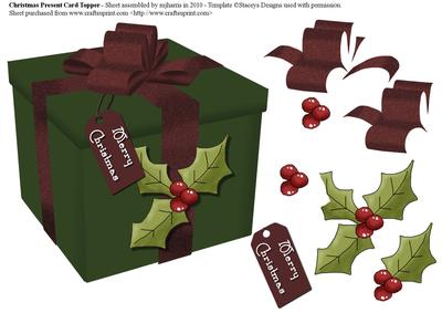 Christmas Present Card Topper - CUP148971_99 | Craftsuprint