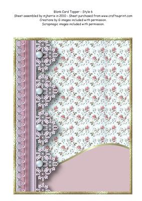 Blank Card Topper - Style 6 - 2 - CUP161552_99 | Craftsuprint