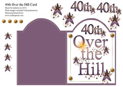 40th Over the Hill Card - CUP165965_99 | Craftsuprint