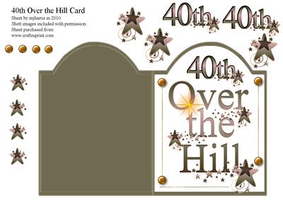 40th Over the Hill Card 2 - CUP165966_99 | Craftsuprint