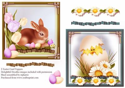 2 Easter Card Toppers - CUP180038_99 | Craftsuprint