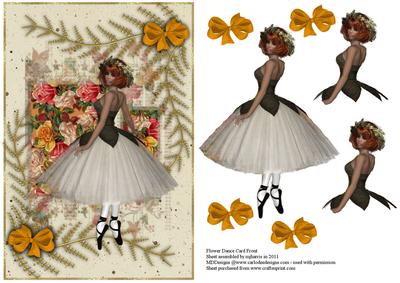 Flower Dancer Card Front - CUP200712_99 | Craftsuprint