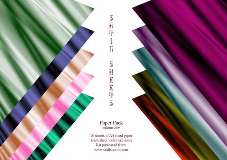 Satin Sheets Paper Pack - CUP22324_99 | Craftsuprint