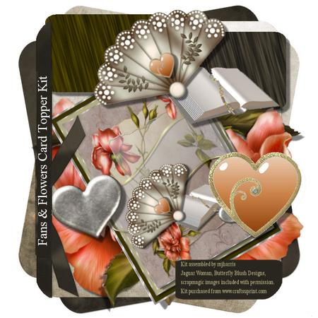 Fans & Flowers Card Topper Kit - CUP275920_99 | Craftsuprint