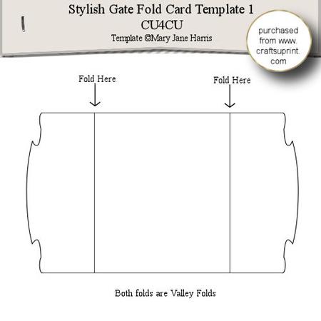 Stylish Gate Fold Card Template 1 - CUP289339_99 | Craftsuprint