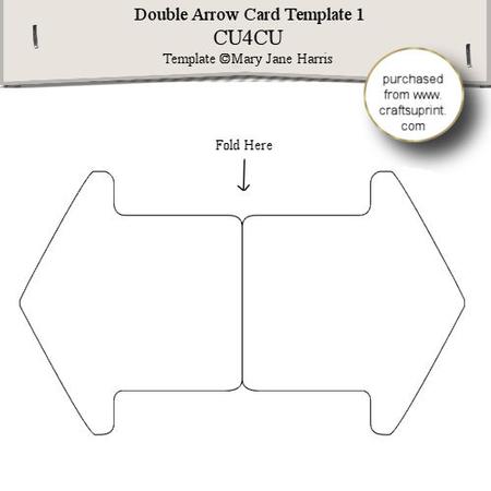 Double Arrow Card Template 1 - CUP289556_99 | Craftsuprint