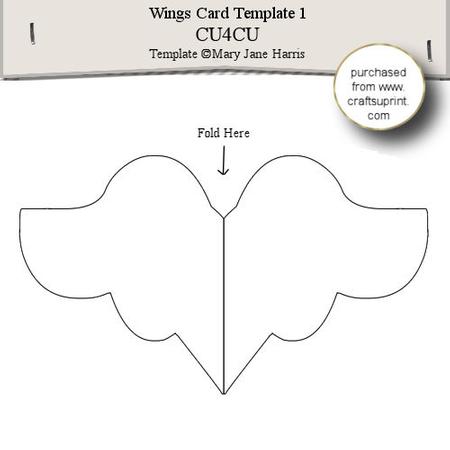 Wings Card Template 1 - CUP289565_99 | Craftsuprint