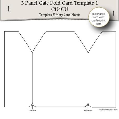 3 Panel Gate Fold Card Template 1 - Cu4cu - CUP291546_99 | Craftsuprint