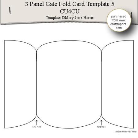 3 Panel Gate Fold Card Template 5 - Cu4cu - CUP291547_99 | Craftsuprint