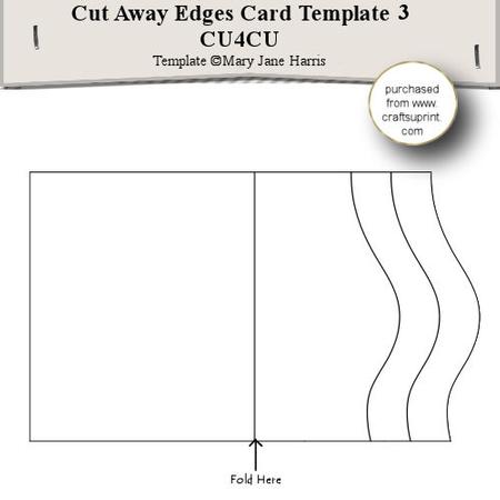 Cut Away Edges Card Template 3 - Cu4cu - CUP298251_99 | Craftsuprint