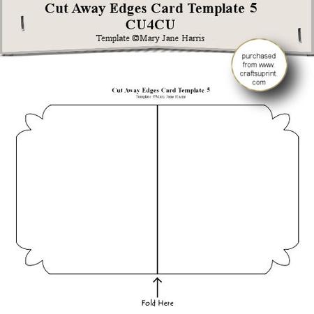 Cut Away Edges Card Template 4 - Cu4cu - CUP298254_99 | Craftsuprint