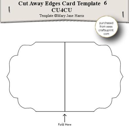Cut Away Edges Card Template 5 - Cu4cu - CUP298255_99 | Craftsuprint