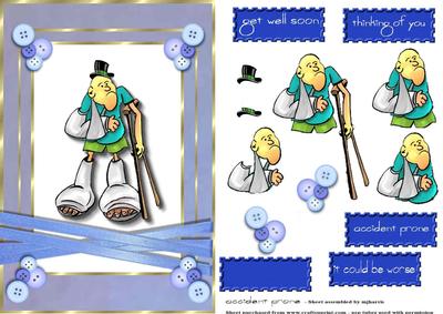 Accident Prone Card Topper 1 - CUP321079_99 | Craftsuprint