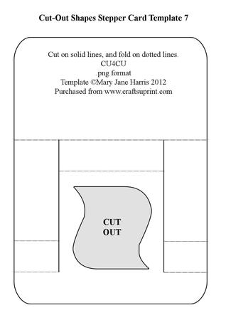 Cut-out Shapes Stepper Card Template 7 - CUP322192_99 | Craftsuprint
