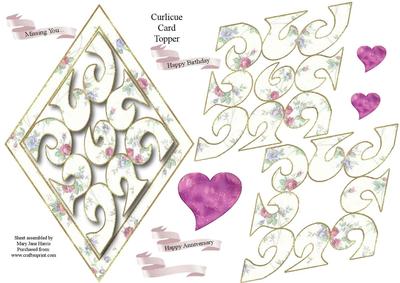 Curlicue Card Topper - CUP322702_99 | Craftsuprint