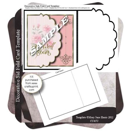 Decorative Side Fold Card Template - Cu4cu - CUP324836_99 | Craftsuprint