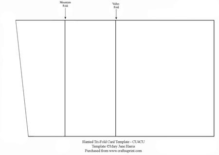 Slanted Tri-fold Card Template - Cu4cu - CUP331993_99 | Craftsuprint