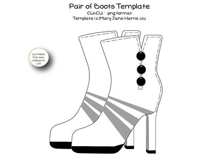 Pair of Boots Template - Cu4cu - CUP334435_99 | Craftsuprint