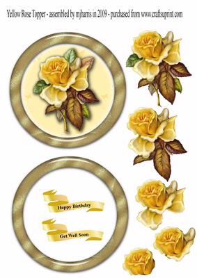 Yellow Rose Topper Step-by-step - CUP34200_99 | Craftsuprint