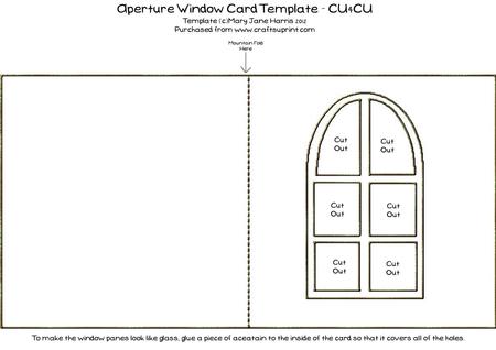 Aperture Window Card Template - Cu4cu - CUP344757_99 | Craftsuprint