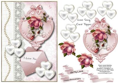 Love Song Card Topper 1 - CUP345024_99 | Craftsuprint