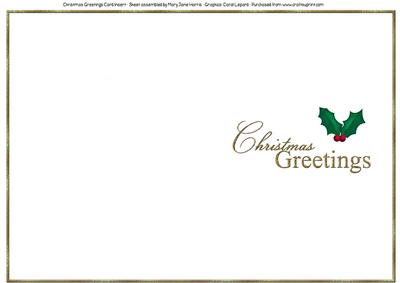 Christmas Greetings Card Insert 1 - CUP354933_99 | Craftsuprint