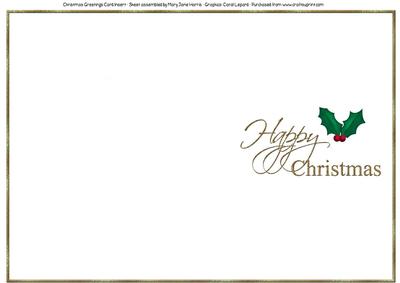 Christmas Greetings Card Insert 3 - CUP354936_99 | Craftsuprint