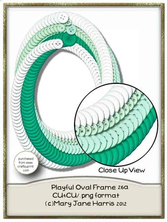 Playful Oval Frame 26c - CUP357627_99 | Craftsuprint