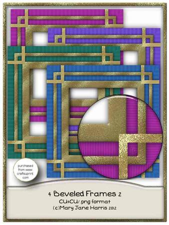 4 Beveled Frames Kit 2 - Cu4cu - CUP358836_99 | Craftsuprint