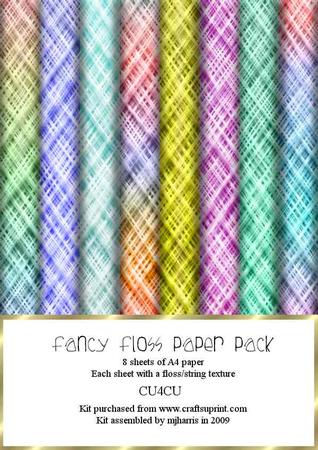 8 Fancy Woven Floss Backing Papers - Cu4cu - CUP358841_99 | Craftsuprint