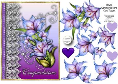 Fleurs Congratulations Card Topper 1 - CUP359621_99 | Craftsuprint