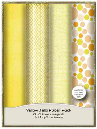 4 Yellow Jello Paper Pack - CUP360081_99 | Craftsuprint