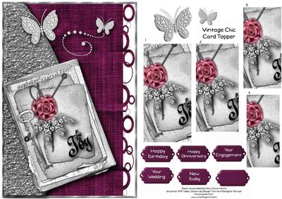 Vintage Chic Card Topper 3 - CUP360767_99 | Craftsuprint