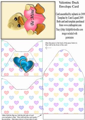 Valentine Duck Envelope Card - CUP36134_99 | Craftsuprint