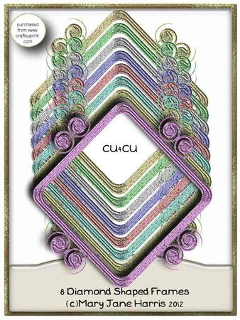 8 Diamond Shaped Frames - Cu4cu - CUP367395_99 | Craftsuprint