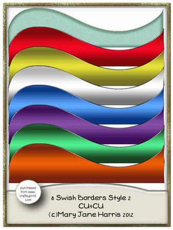 8 Swish Borders Style 2 - Cu4cu - CUP367422_99 | Craftsuprint